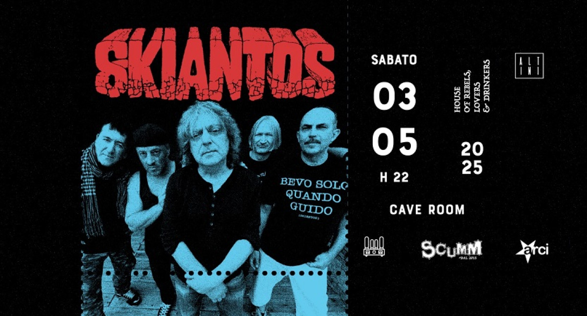 PREVENDITA UFFICIALE BIGLIETTI | SKIANTOS | 3 MAGGIO 2025 | SCUMM CAVE ...