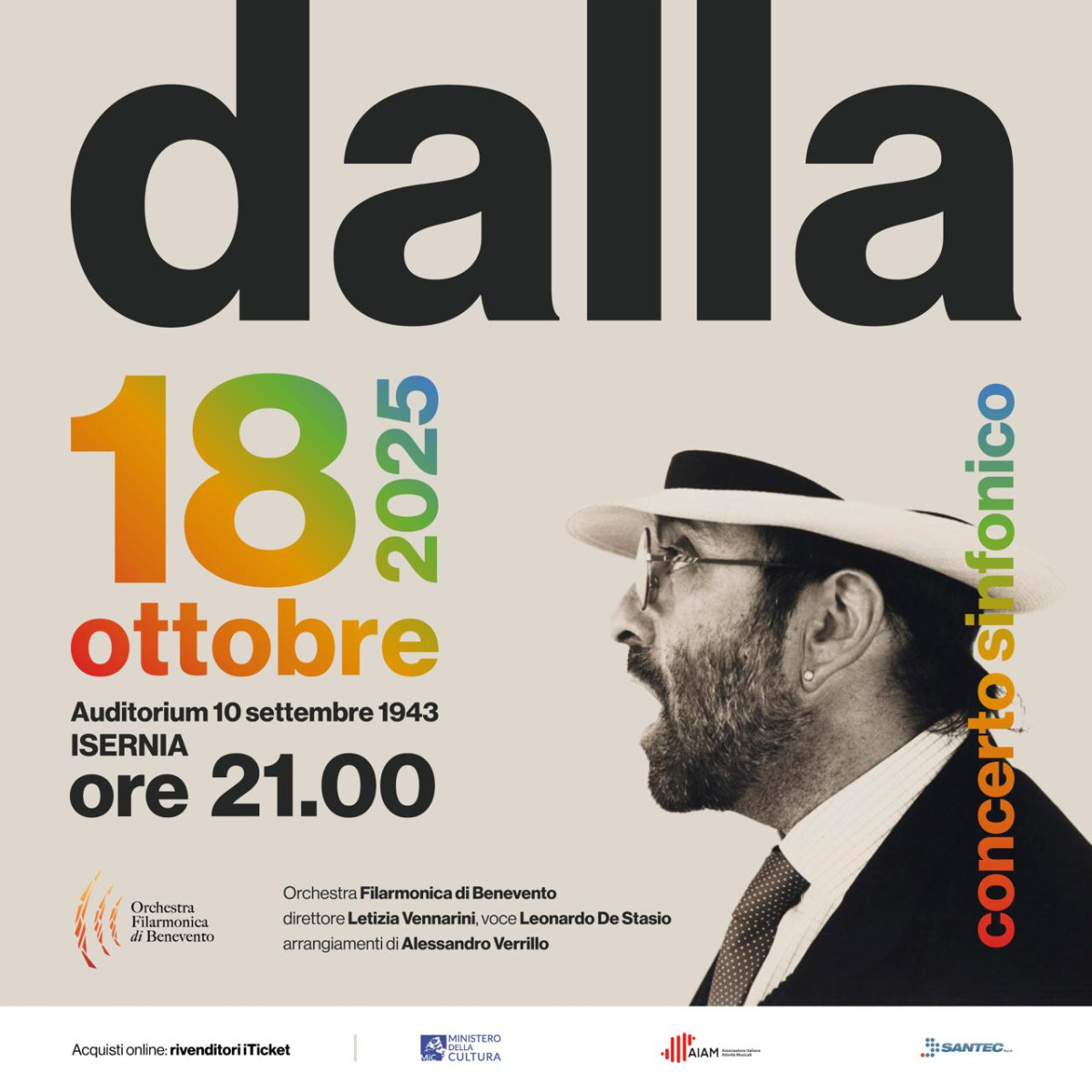 PREVENDITA UFFICIALE | LUCIO DALLA - Concerto Sinfonico | 18 ottobre ...